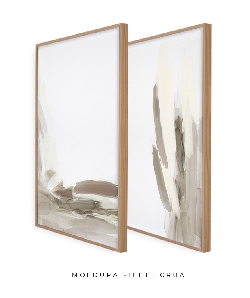 Composição com 2 Quadros Decorativos - Neutral Mix 03 + 04