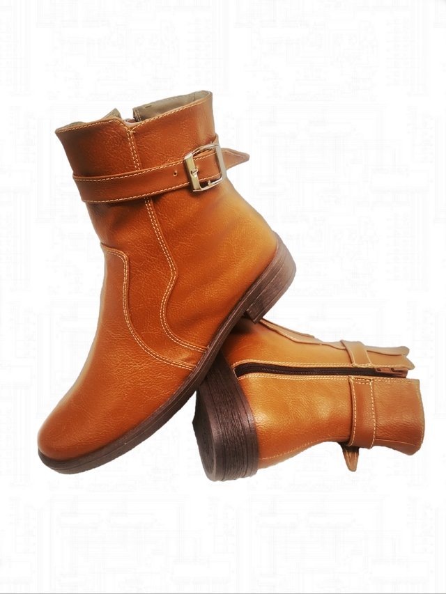 Botines para mujer planos en color miel