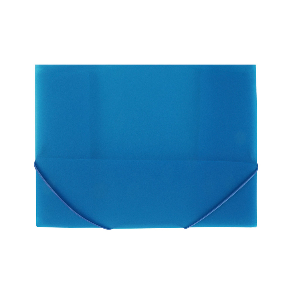 AVIOS | CARPETA 3 SOLAPAS PLASTICA C/ELASTICO OFICIO TRANSLUCIDA COLOR AZUL