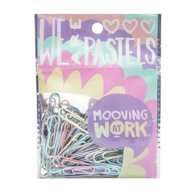 MOOVING | CLIPS PASTEL 50 MM X 25 UNIDADES