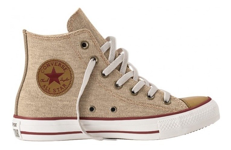 Zapatilla Converse All Star Lino Botita Bota Natural Beige