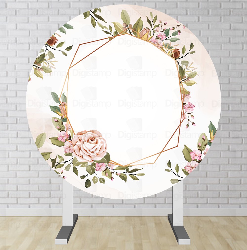Painel Redondo Sublimado Floral PNR544 - Digistamp