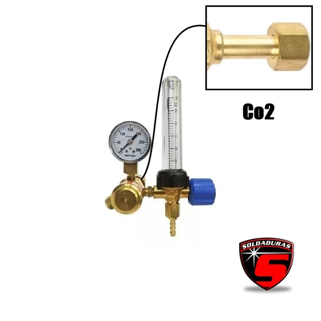 VALVULA AUTOREGULADA P/CO2 C/CAUDALIMETRO - soldaduras
