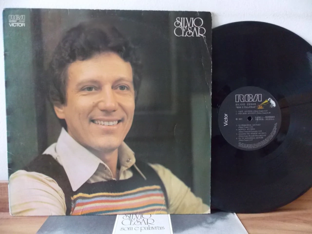 LP SILVIO CESAR - SOM E PALAVRAS - 1977 - C/ ENCARTE - 1ª EDIÇÃO - C ...