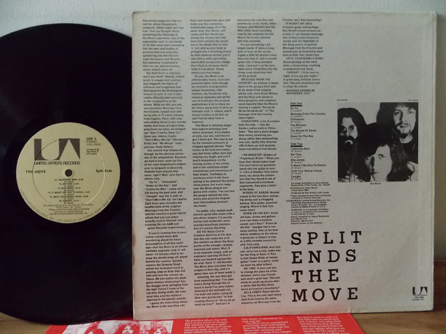 LP THE MOVE - SPLIT ENDS - 1972 - C/ ENCARTE - 1ª EDIÇÃO - MADE IN USA