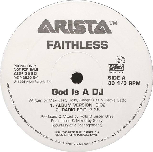 Vinilo Maxi Faithless God Is A Dj 1998 Usa Promo