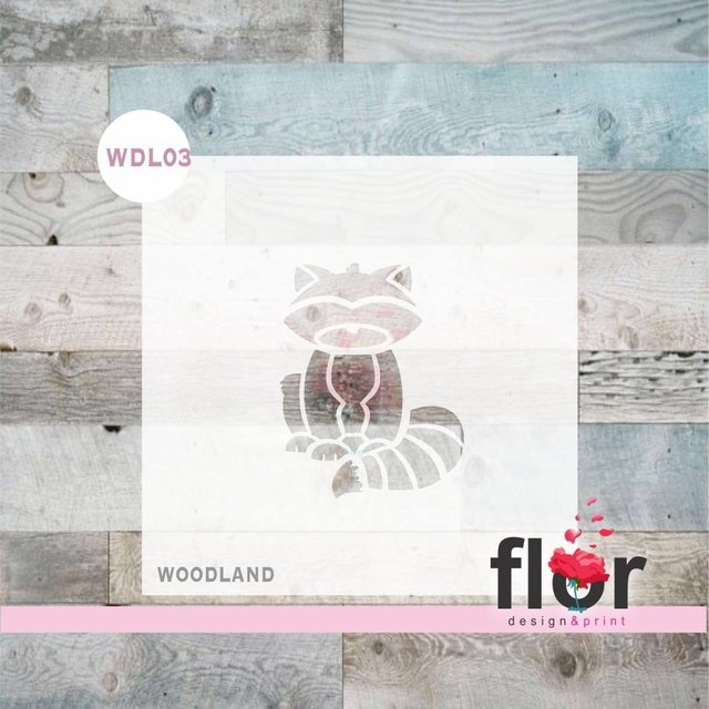 Stencil Mapache WDL03 - Comprar en Flor Print
