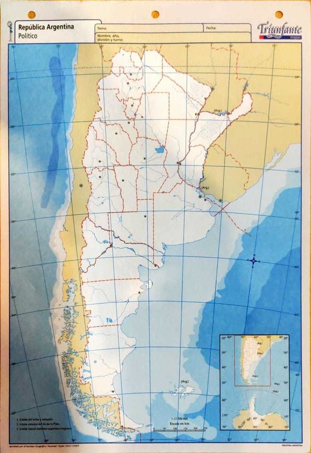 MAPA ARGENTINA POLITICO NRO 5 - LIBRERIA PITAGORAS