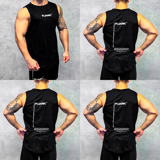 Musculosa Fuark Rustic Hardwork Black - Freya Fitness