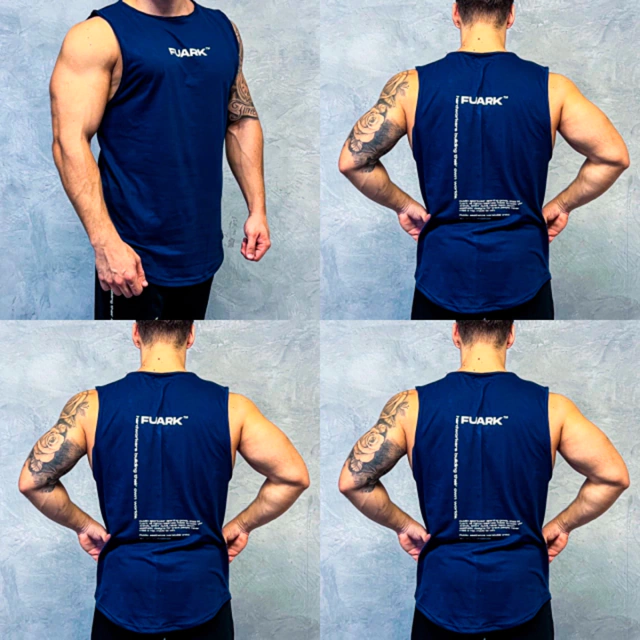 Musculosa Fuark Rustic Hardwork Blue - Freya Fitness