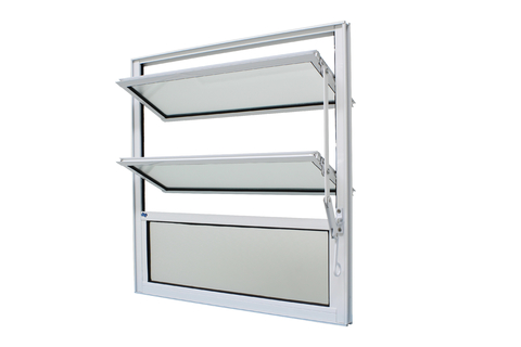 Janela basculante de alumínio c/3 folhas - B3 - JAP DURALINE FIX