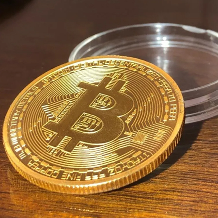 BITCOIN MONEDA FISICA COLECCIONABLE CON CAPSULA (SOUVENIR)