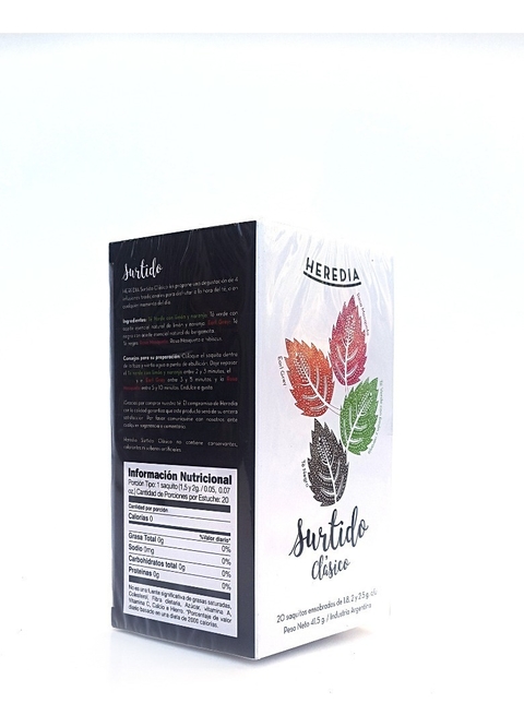 Té Heredia X20 Saquitos Sabores Surtidos