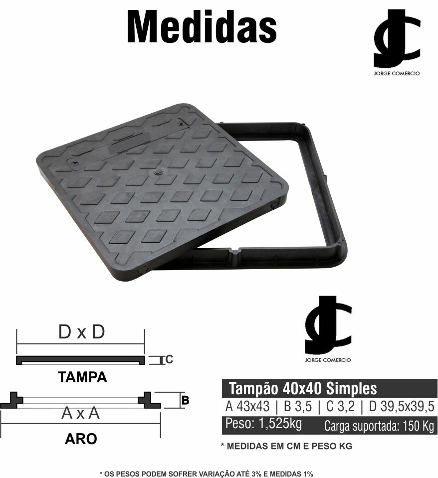 Kit 4 Tampa Pvc Para Gordura Esgoto Elétrica 40x40 Simples