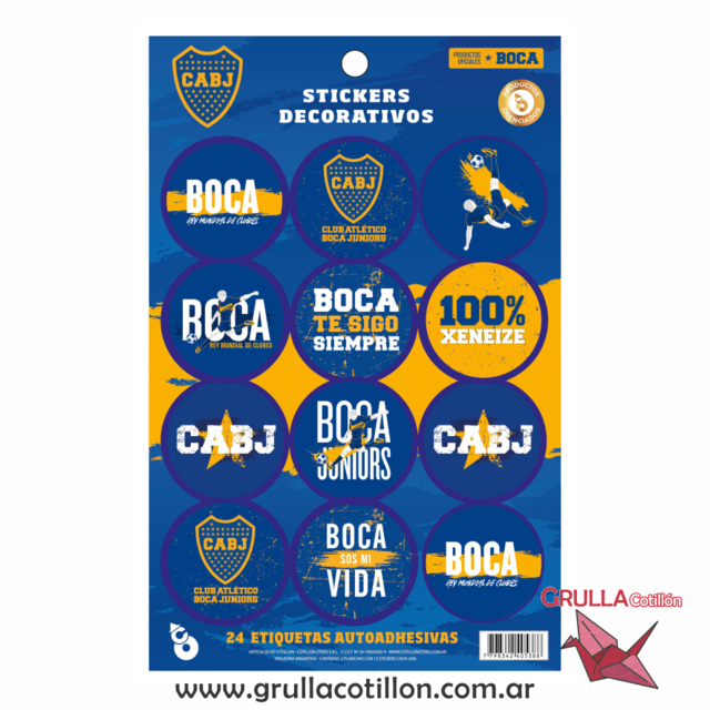 STICKER BOCA x24 - Comprar en Grulla Mayorista
