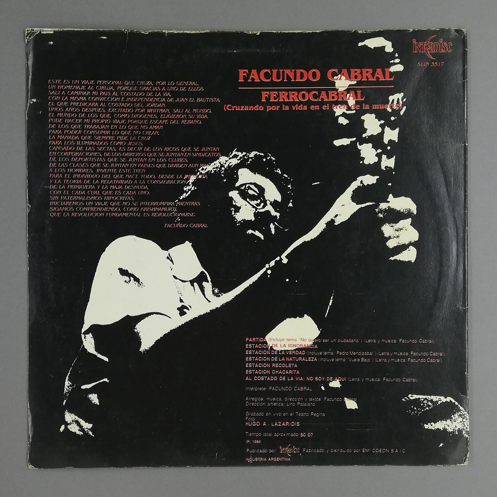 Facundo Cabral ‎– Ferrocabral (1984) [importado, ARG]