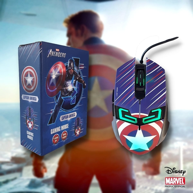 Mouse Gamer Capitán América