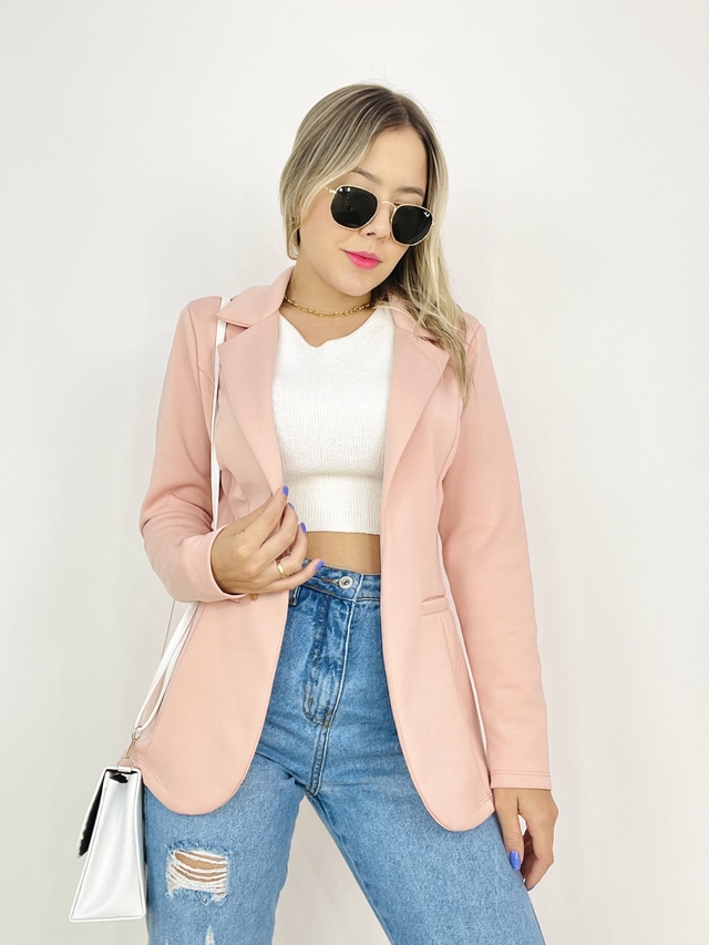 Blazer luxo rosa bebê - Comprar em Lady Lala