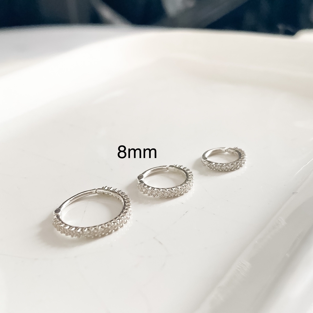 PIERCING HELIX ARGOLA ARTICULADA PRATA 925 | 8MM | REF P30