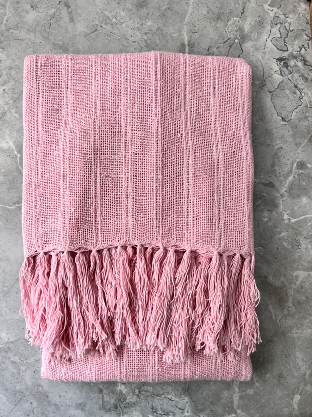 Manta Decorativa Basic - Rosa - Almoffadas Decor