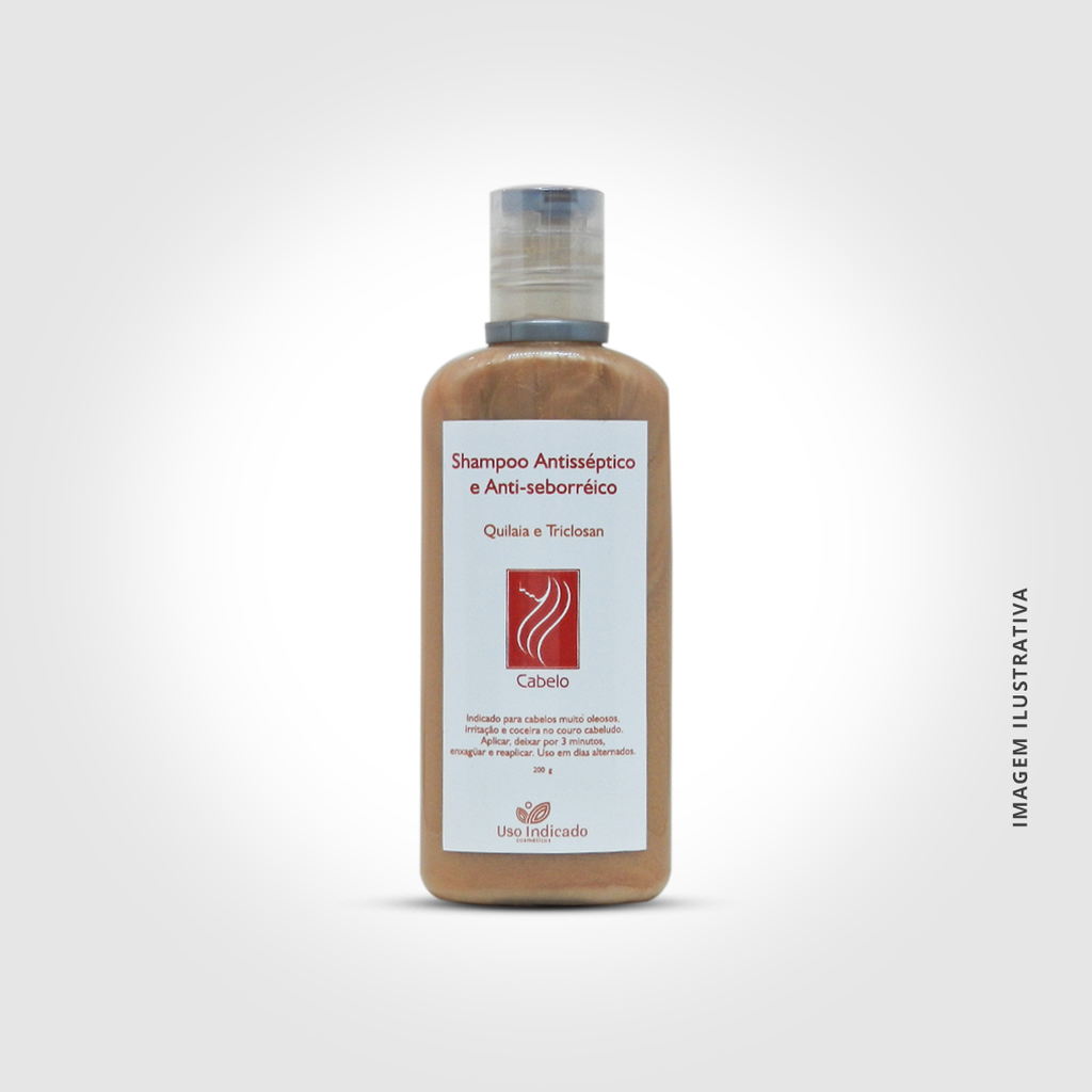 SHAMPOO ANTISSEPTICO E ANTISSEBORREICO QUILAIA E TRICLOSAN - 200G