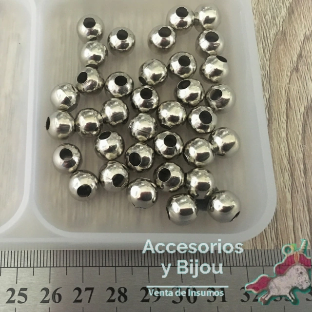 Bolita de Metal Color Niquel 10mm (15 gramos)