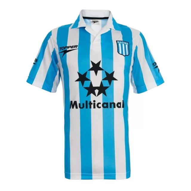 Camiseta Racing Club Titular Topper Multicanal 1996-1997 - Adulto