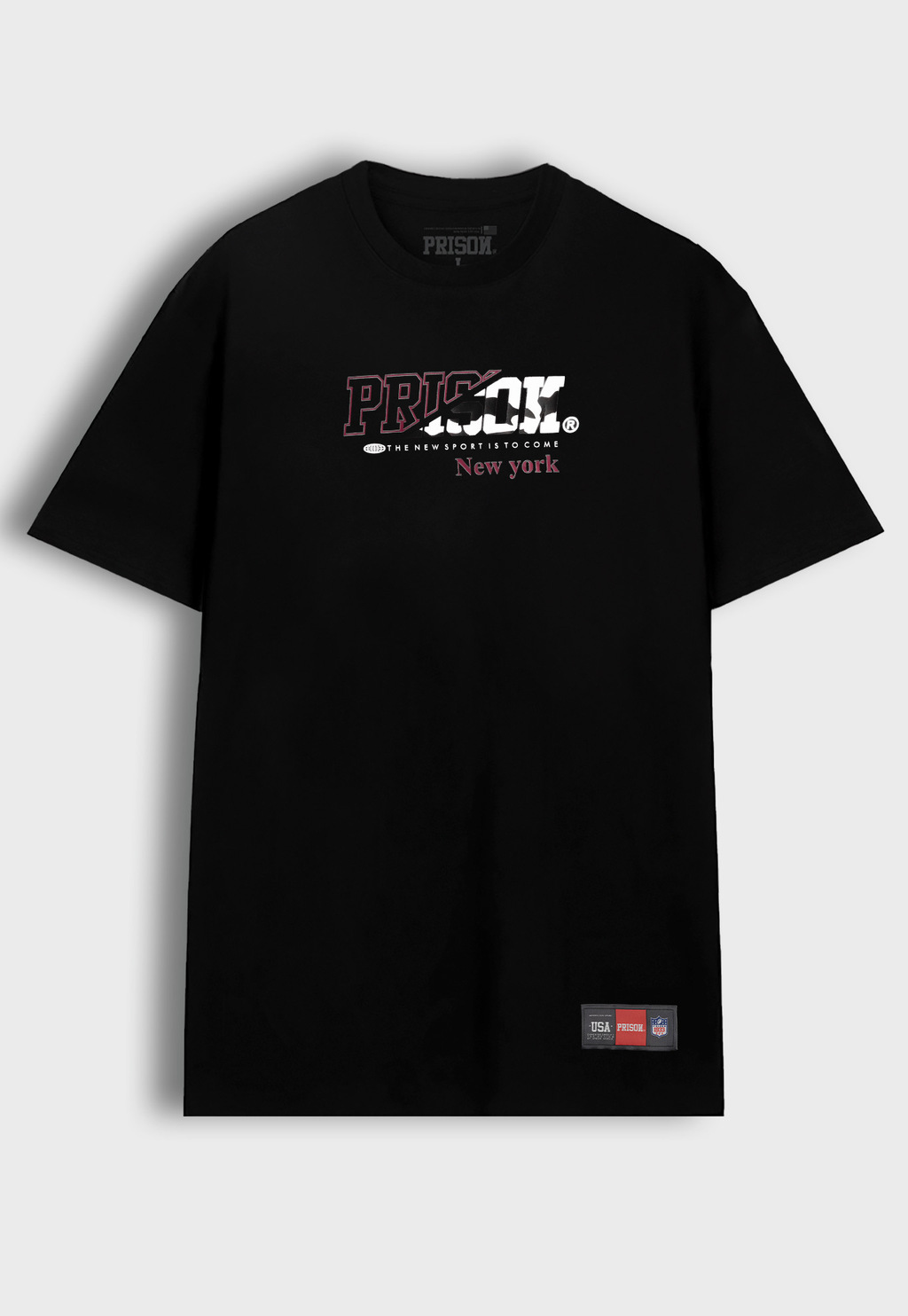 D7t11 Camiseta Streetwear Prison Blackp Purple Logo