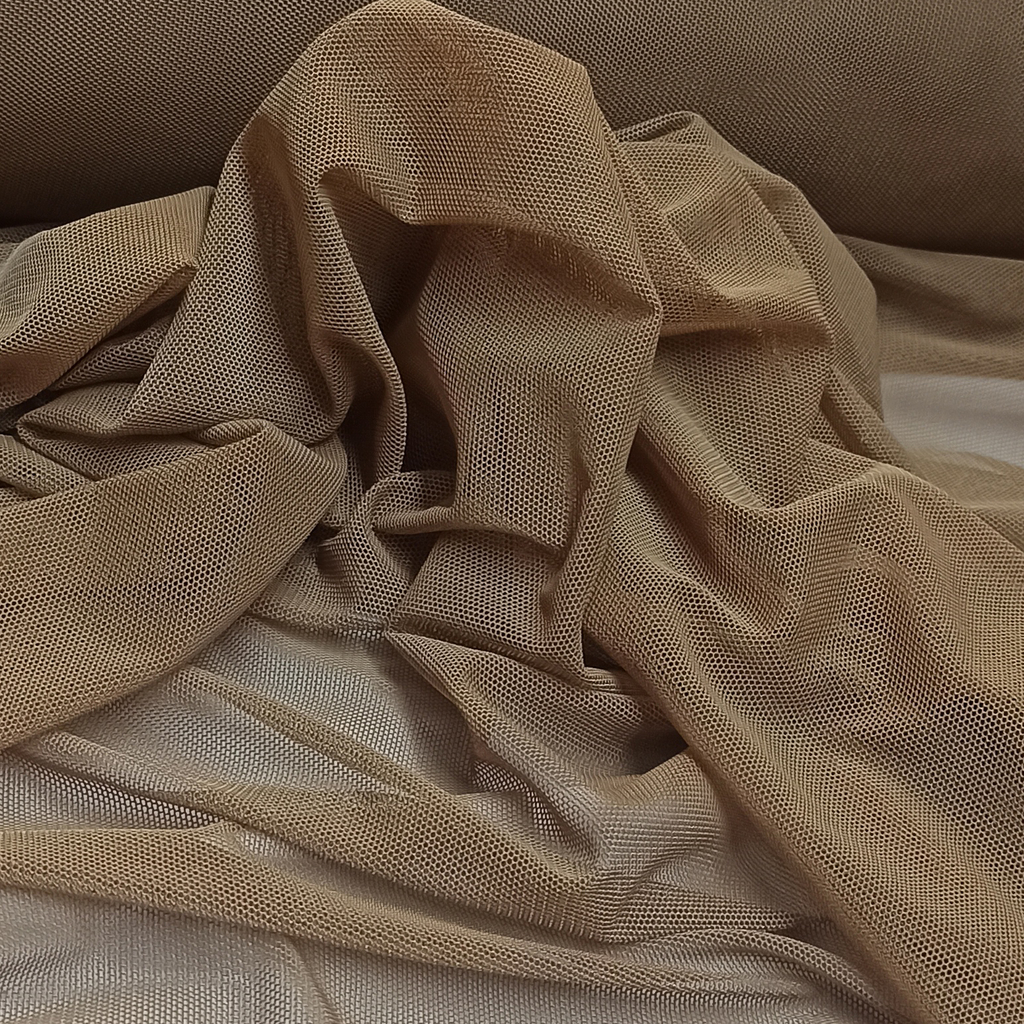 Microtul Elastizado de Poliester - Avellana