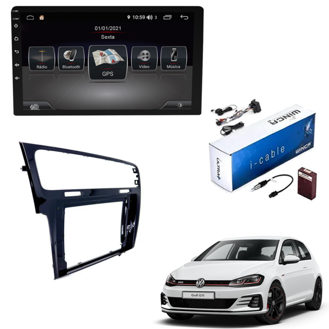 KIT CENTRAL MULTIMIDIA BLACK VW GOLF 2014 A 2019