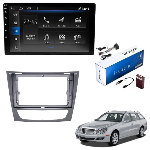 KIT CENTRAL MULTIMIDIA W9 MERCEDES CLASSE E 2001 A 2008