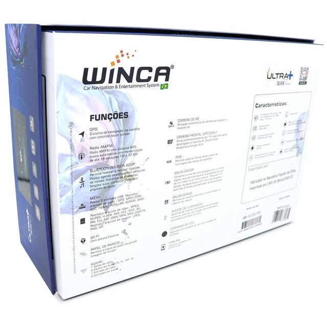 CENTRAL MULTIMÍDIA ANDROID WINCA ULTRA+ 3/32GB SILVER 9P