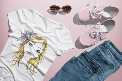 Diseños para Remeras Mujer - Modelo 5 - Digi Card