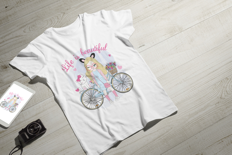 Diseños para Remeras Mujer - Modelo 2 - Digi Card