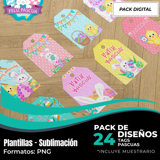 Especial Pascuas Tags - Modelo 77 - Digi Card