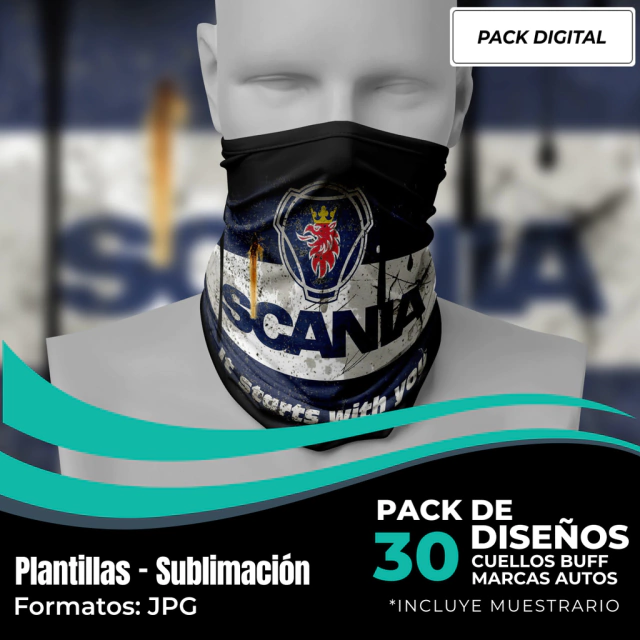 Diseños para Cuellos Buff - Modelo 16 - Digi Card