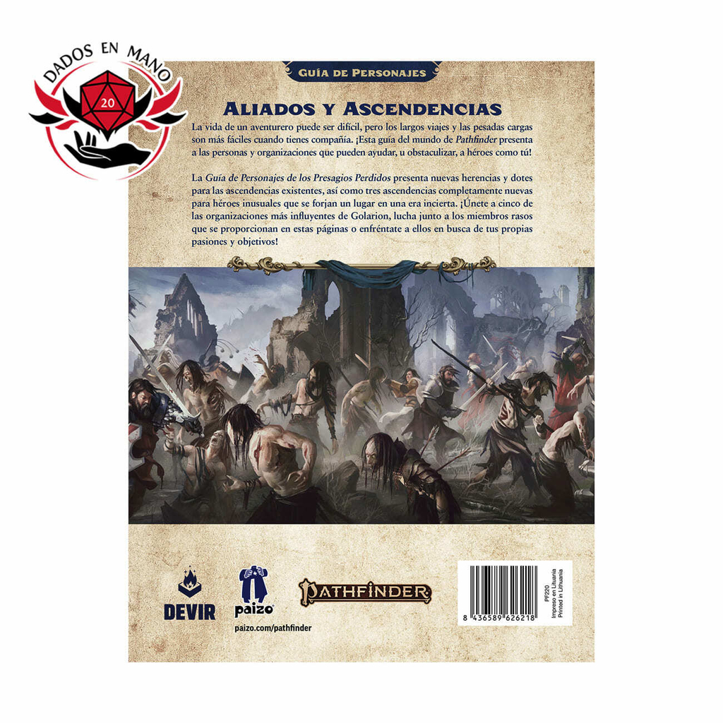 Pathfinder 2da - Guía de personajes de los presagios perdidos