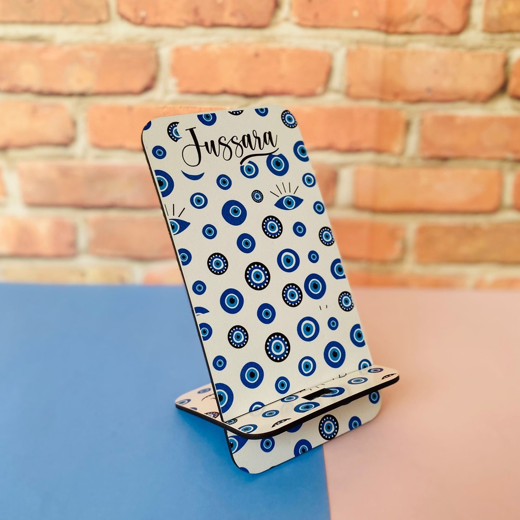 Porta Celular de MDF Texturizado Brilho - 9,5x18,5cm