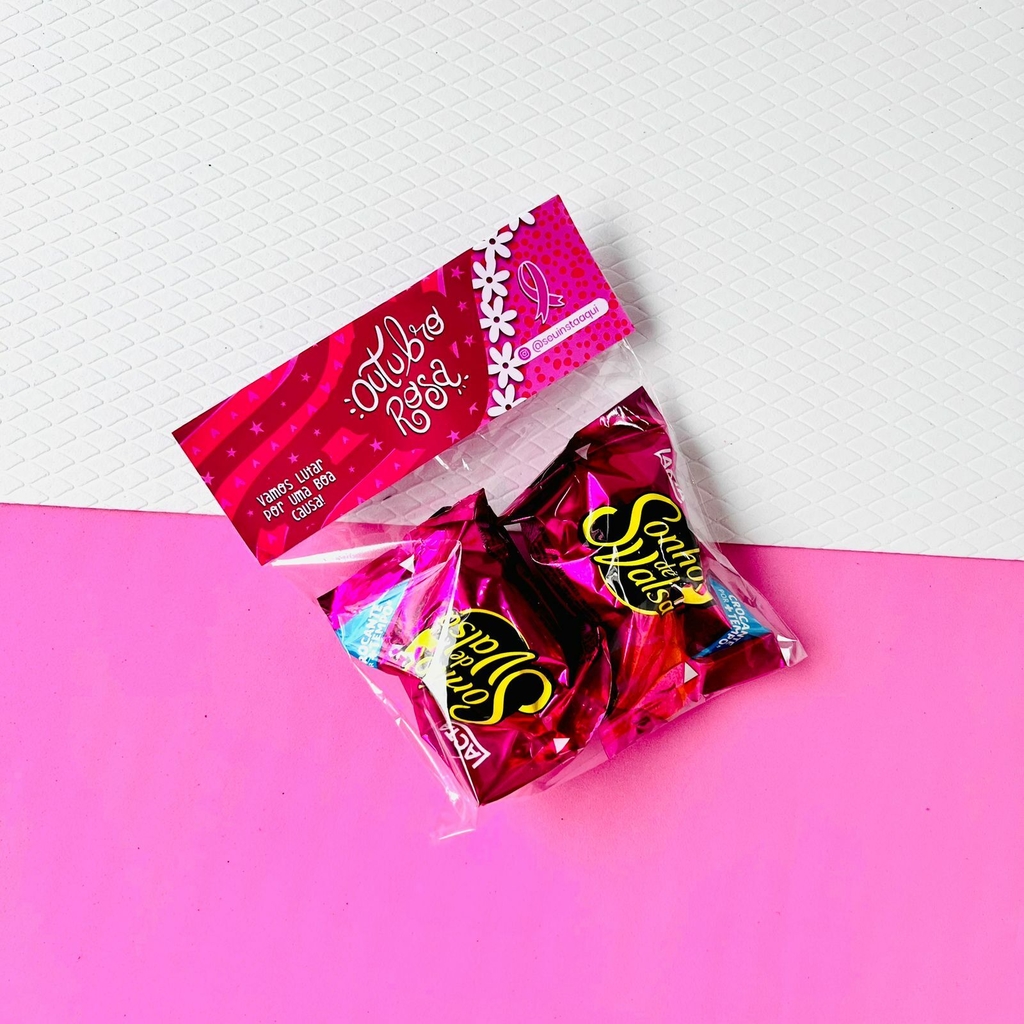 5 PACOTES BOMBOM OUTUBRO ROSA