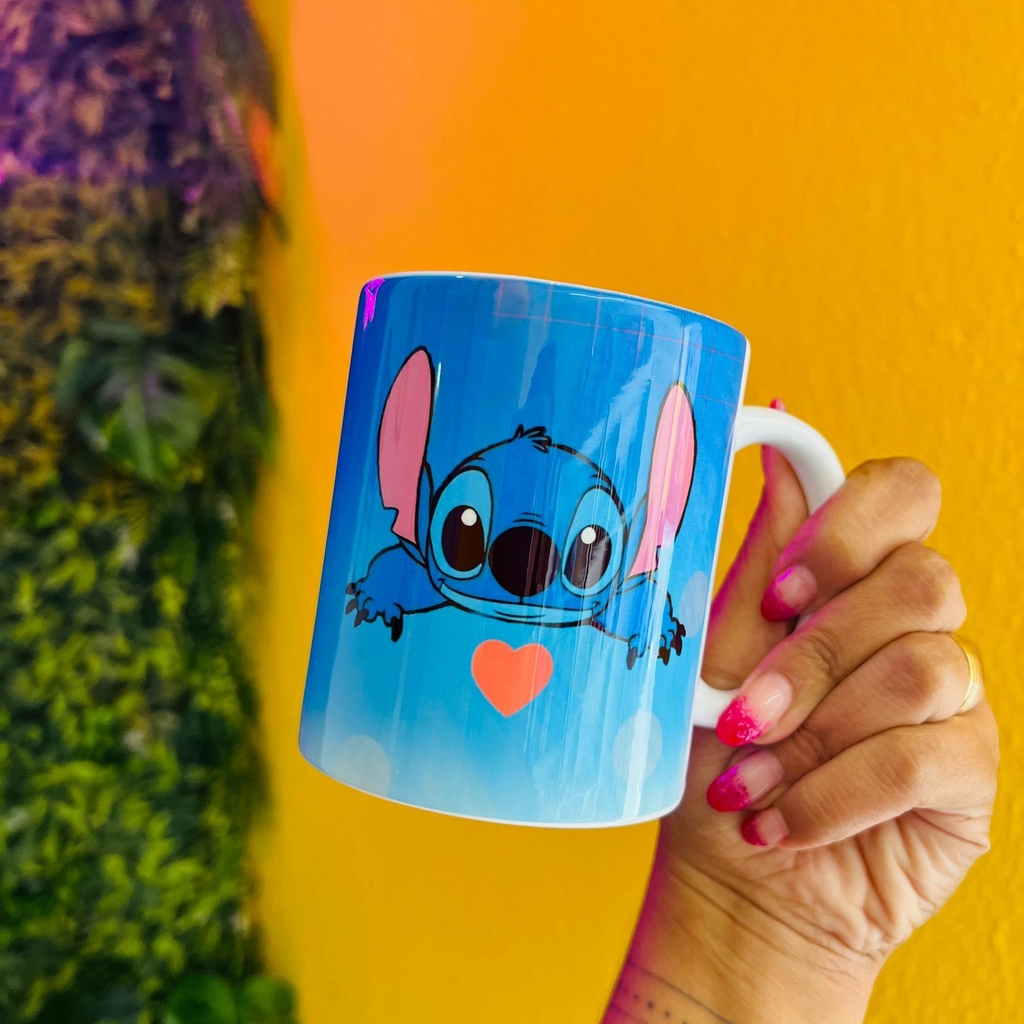 Caneca de Porcelana - Stitch Minha Caneca