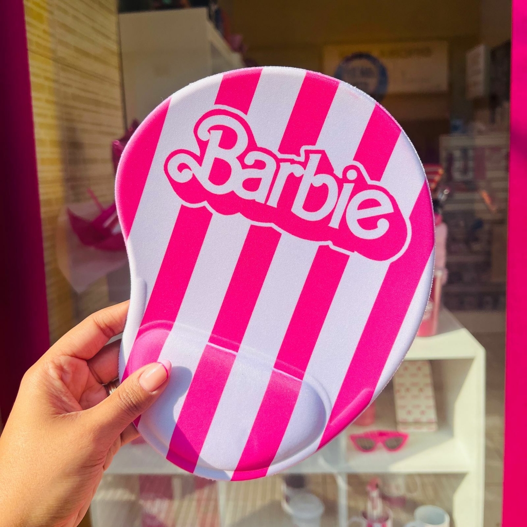 Mouse Pad de Borracha com Apoio - Barbie