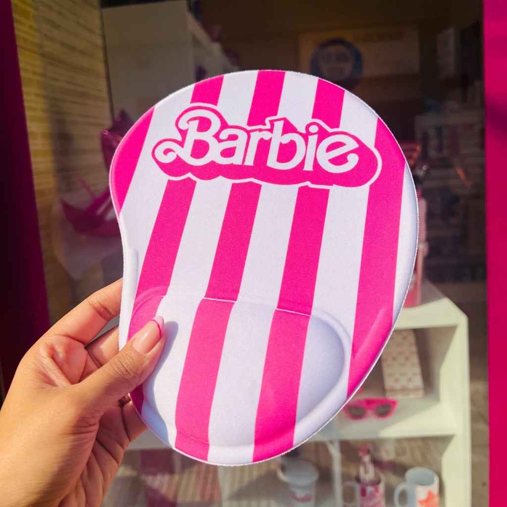 Mouse Pad de Borracha com Apoio - Barbie