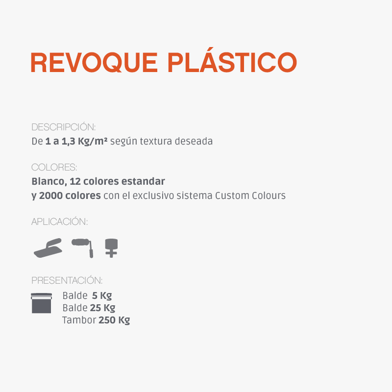 Revoque plástico texturado para pared exterior e interior