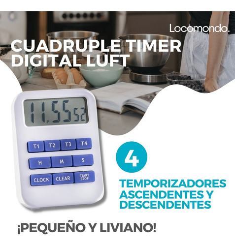 Timer Digital Luft - 4 Temporizadores - LOCOMONDO SHOP