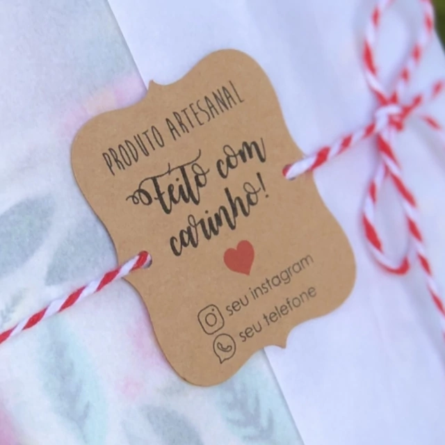 Tag Feito com carinho - Comprar em Lojinha da Arteira