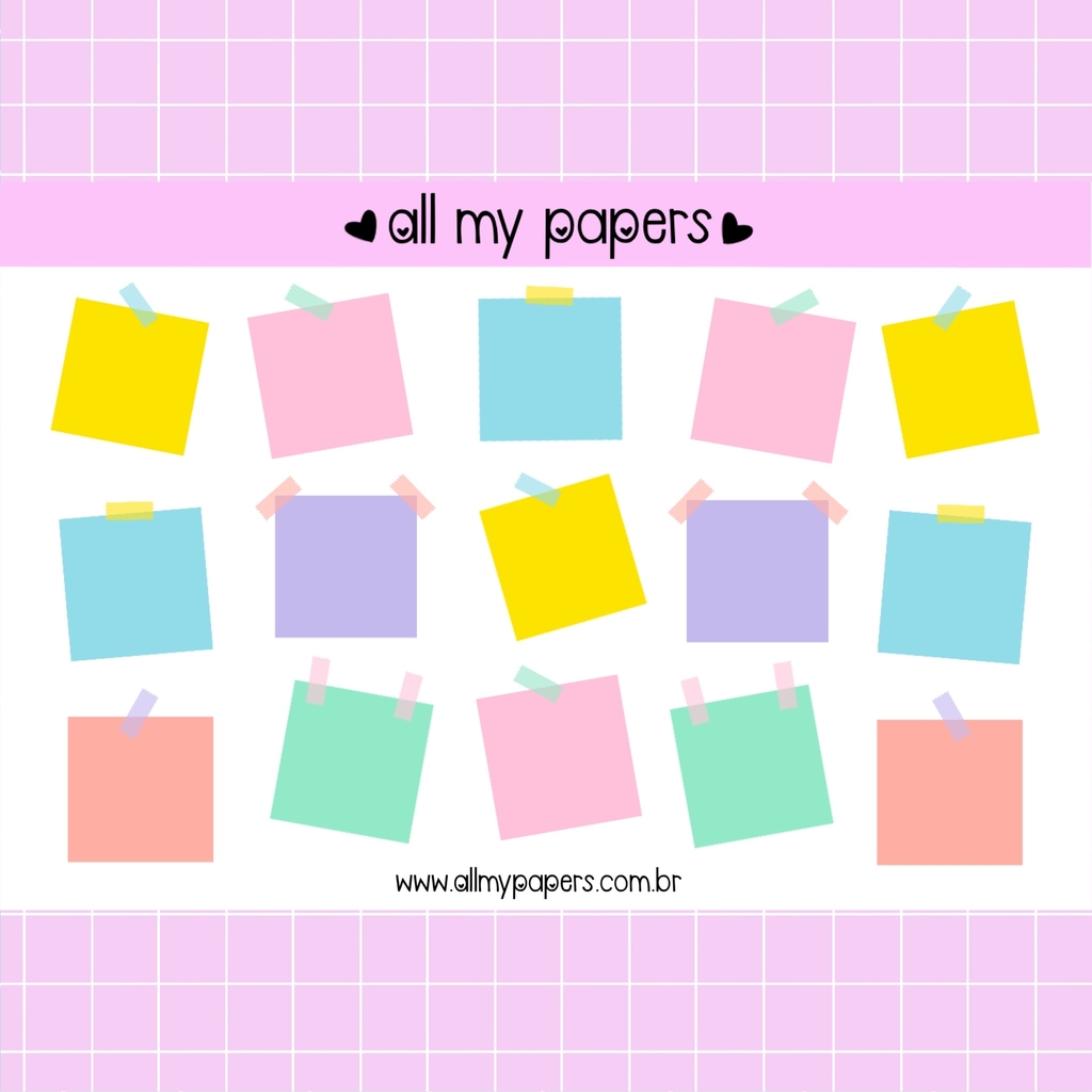 Adesivo Mini Post its - Comprar em All my Papers