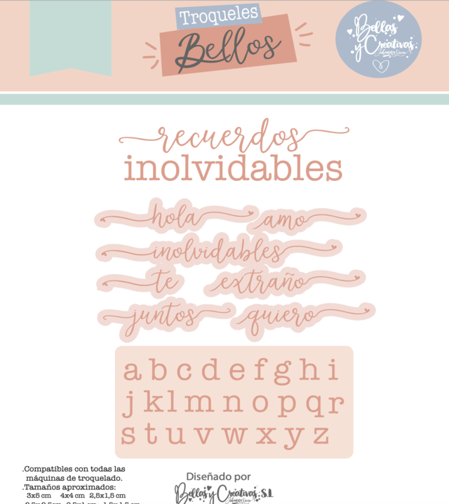 Troquel Frases y ABC POSITIVA, Johanna Rivero, Bellas y Creativas