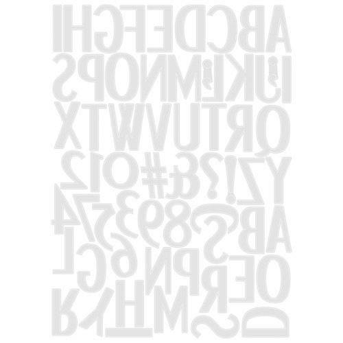 Troquel alfabeto letras, números y signos, Sizzix Thinlits Dies Stylized Alphabet by Lisa Jones CH4
