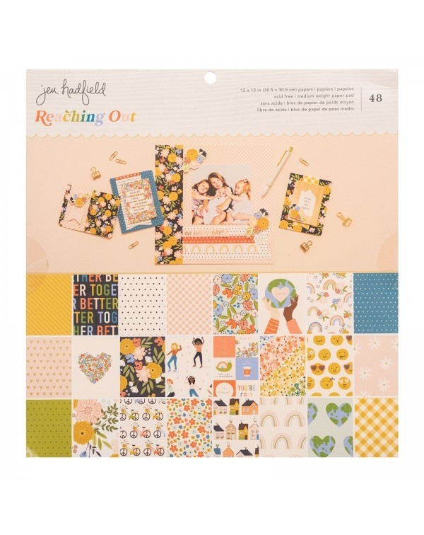 PAPER PAD 12" X 12" REACHING OUT JEN HADFIELD