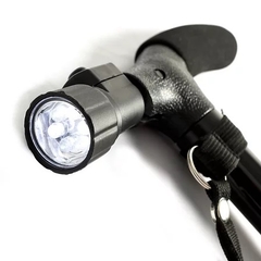 Bastón Con Linterna Plegable Regulable Ortopédico Base Apoyo